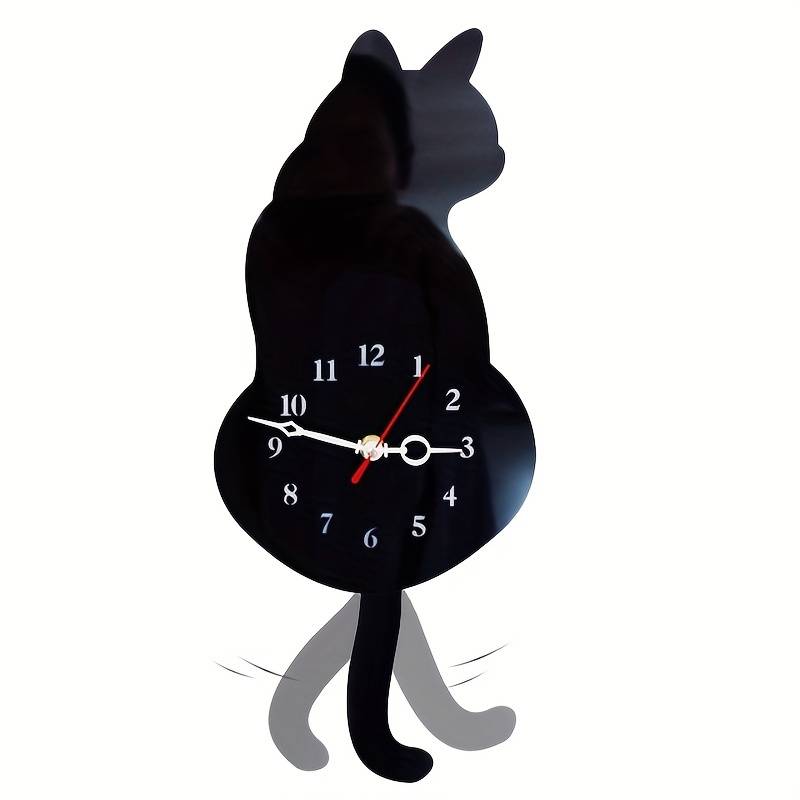 Horloge Chat Queue qui Bouge | Horloge Moderne