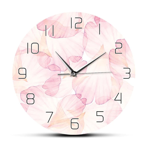 Horloge Design Fleur Rose | Horloge Moderne