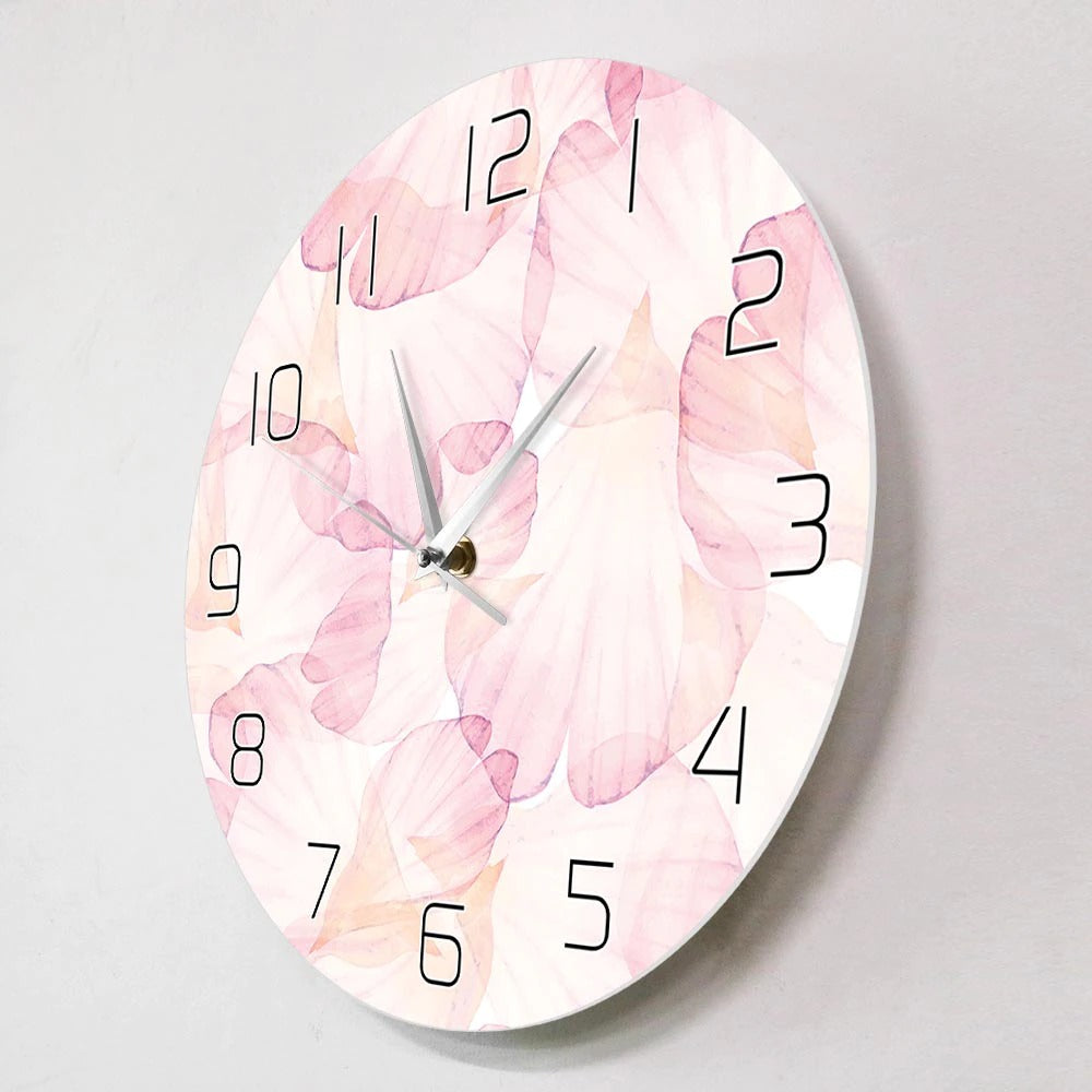 Horloge Design Fleur Rose | Horloge Moderne